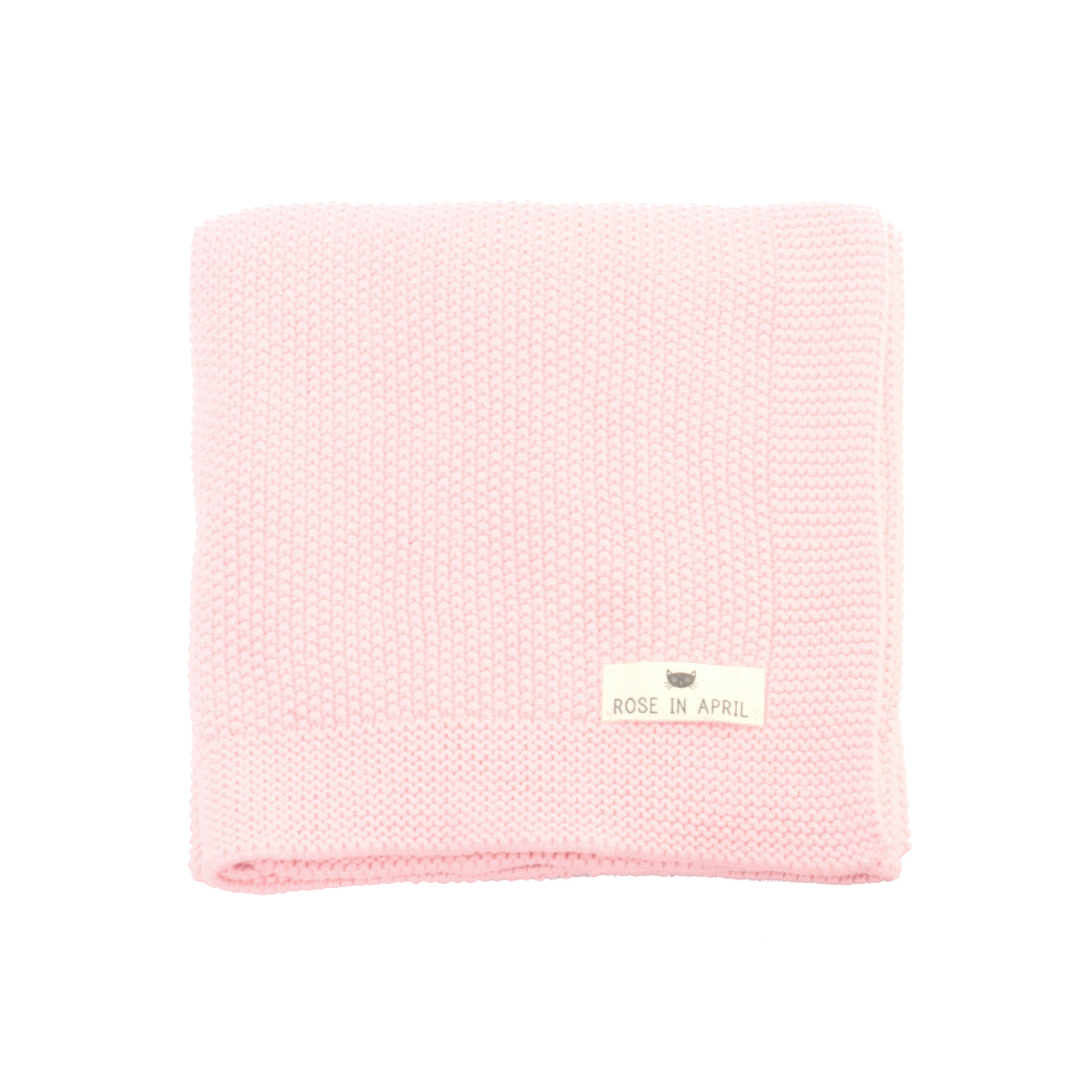 Couverture Bou en tricot - Rose clair Rose in April pour chambre enfant ...