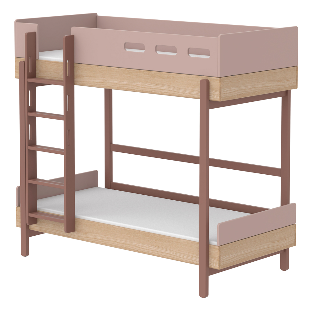 Lit superposé échelle droite Popsicle - Chêne/Cherry Flexa Popsicle ...