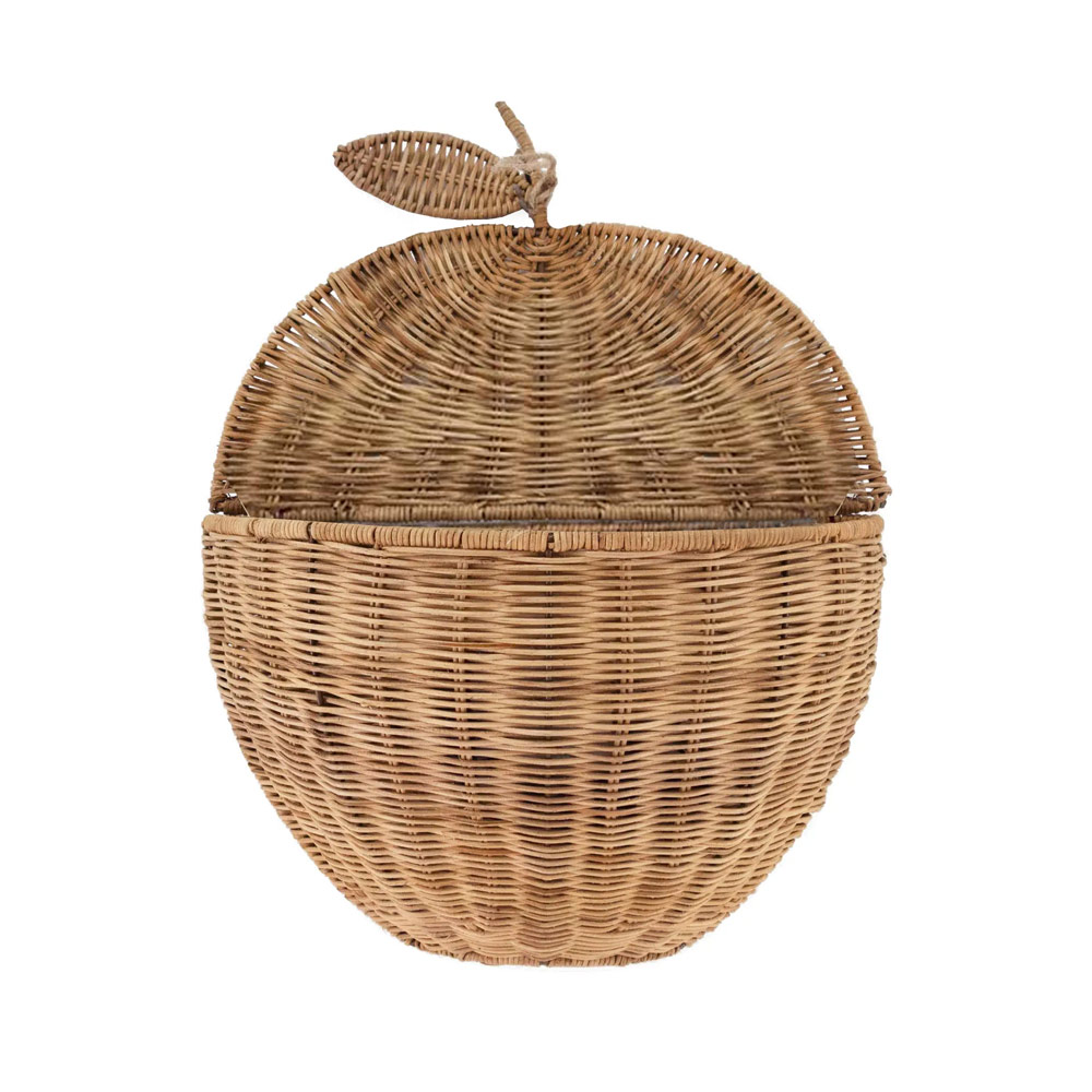 Panier mural en rotin Pomme Les Enfants du Design pour chambre enfant ...